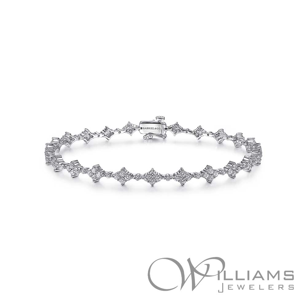Gabriel & Co. Lusso 14 Karat Diamond Bracelet – Williams Jewelers
